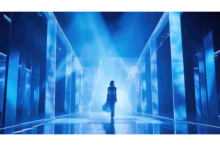 chic blue fashion background (3981042)