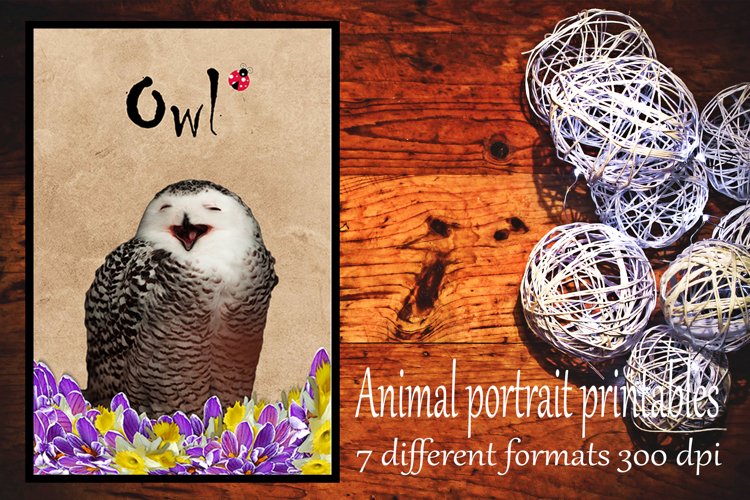 Printable animal portraits in 7 different formats (1285770)