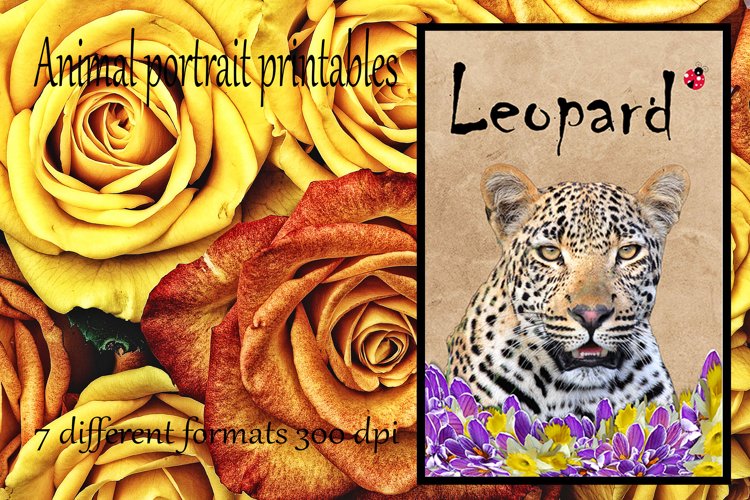 Printable animal portraits in 7 different formats (1285707)