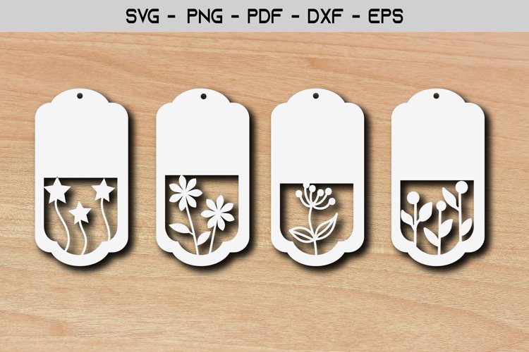 Paper cut Tags Template SVG Design