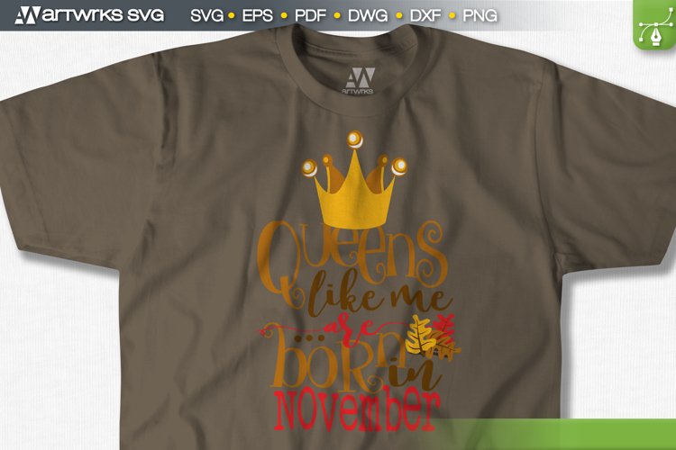 Im a november queen SVG Clipart by Artworks SVG (1361792) | Cut Files ...