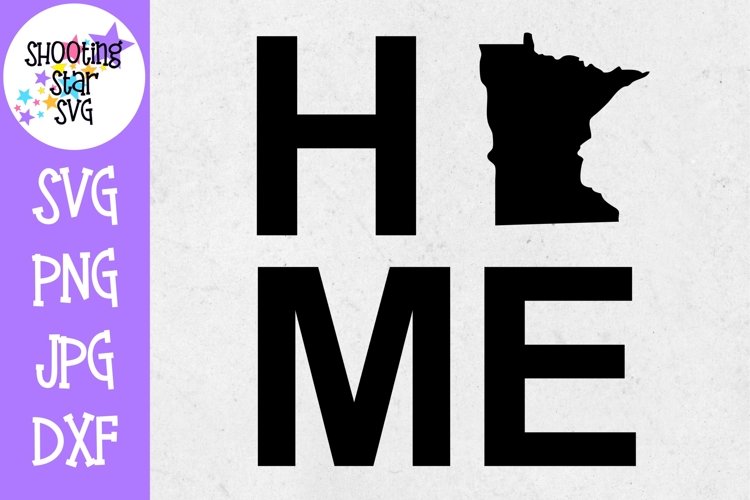 Minnesota US State with HOME - 50 States SVG