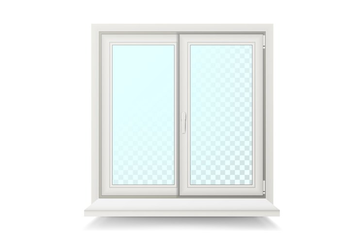 Plastic Window Vector. Home Window Design Concept. Isolated