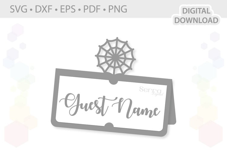 Cobweb Place Card template .svg .dxf .eps .pdf .png (546964) | Paper ...