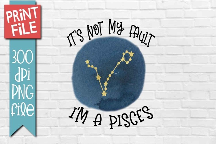 Zodiac Pisces Sublimation Design