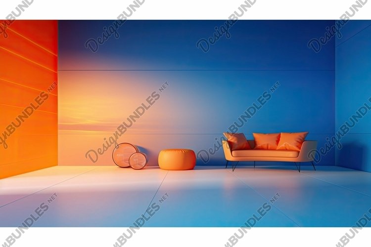 interior orange to blue gradient