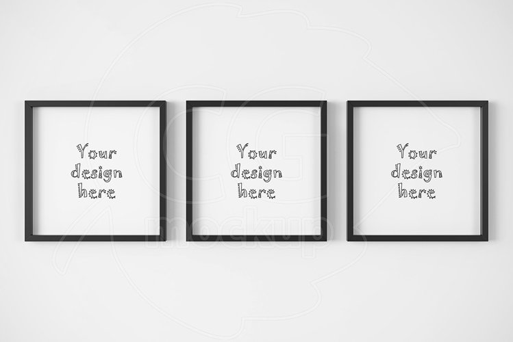 Kit x3 basic square frames mockup