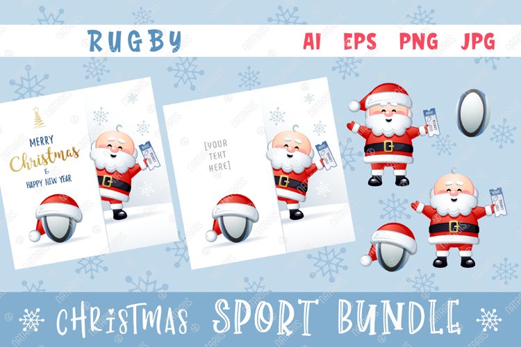 Merry Christmas and Happy New Year. Rugby.