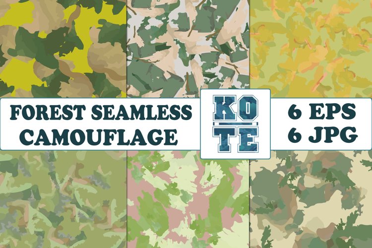 6 Seamless Military Forest Camouflage (750485)