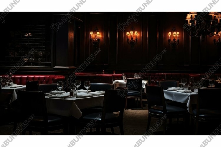 cozy dark restaurant background (4094025)