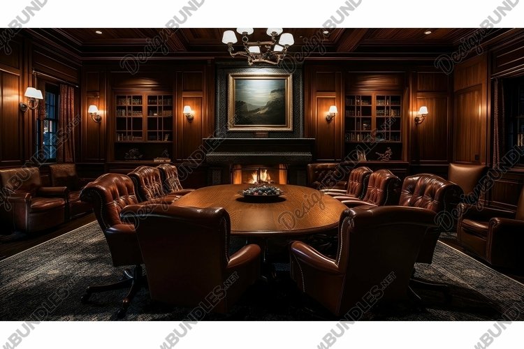 intimate dark conference room