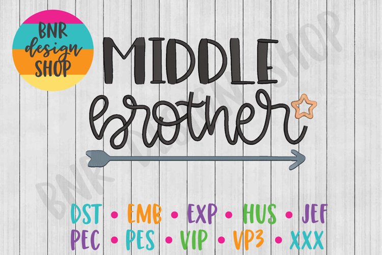 Middle Brother Machine Embroidery Design