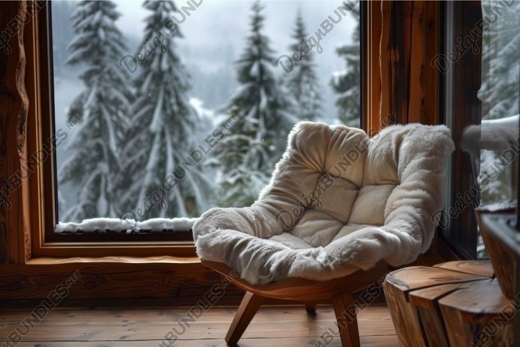 Cozy winter retreat with snow view