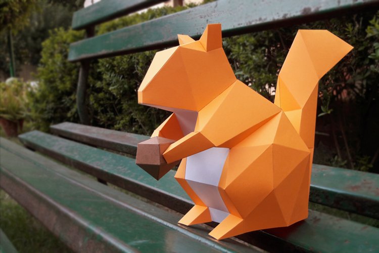 DIY Squirrel 3d Papercraft