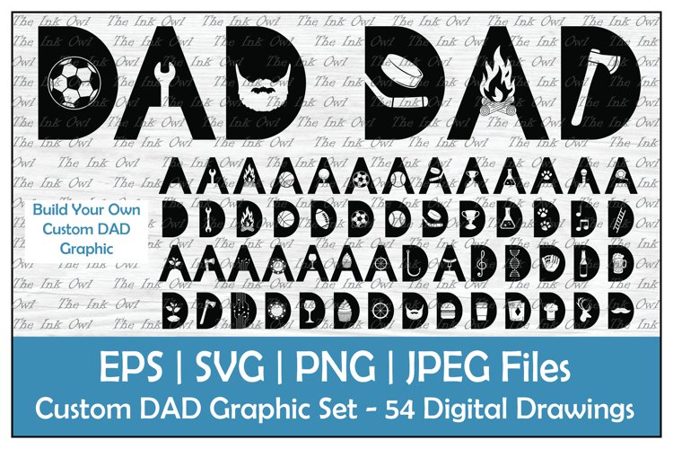 Dad Graphic Design Fathers Day Custom Clipart Builder