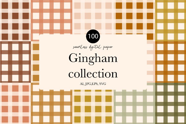 Gingham - Digital Paper Seamless - Plaid Printable Paper