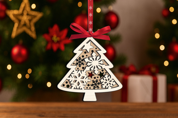 Winter Laser SVG Christmas Pattern Holiday Ornament Gift