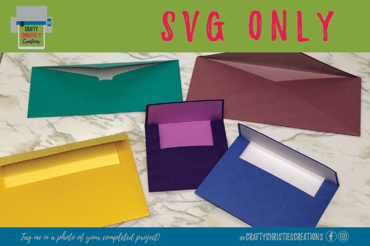 Envelope Bundle SVG for Cutting Machines - 5 Different Sizes