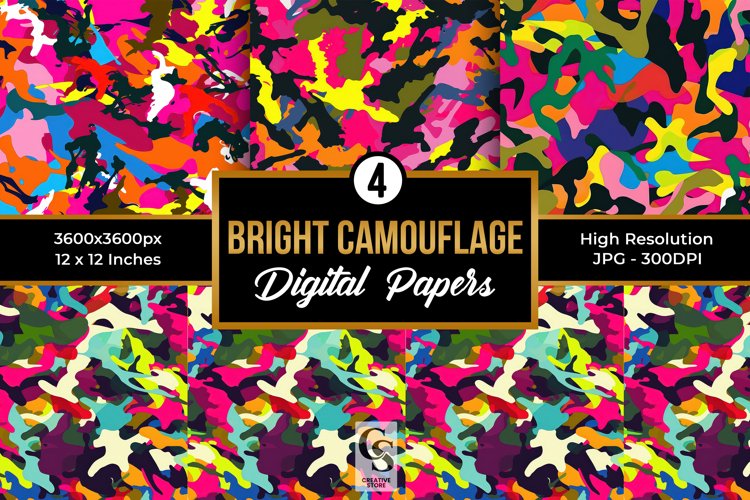 Bright Camouflage Seamless Patterns