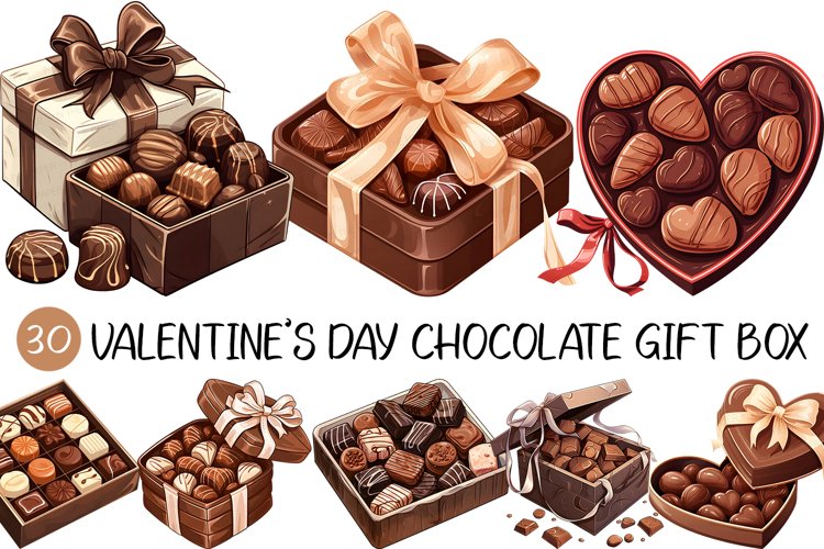 Valentines Day Chocolate Gift Box PNG | Sweets Clipart Heart