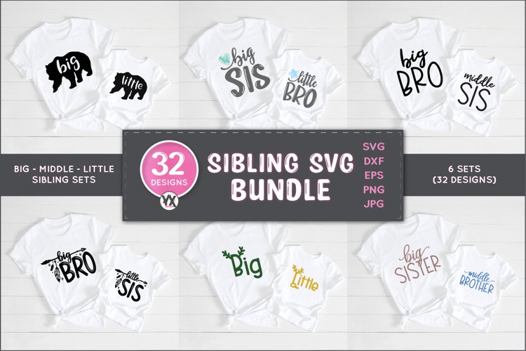 Sibling SVG Bundle - 6 Sibling Sets