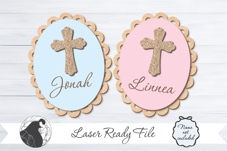 Floral Cross Easter Tag SVG