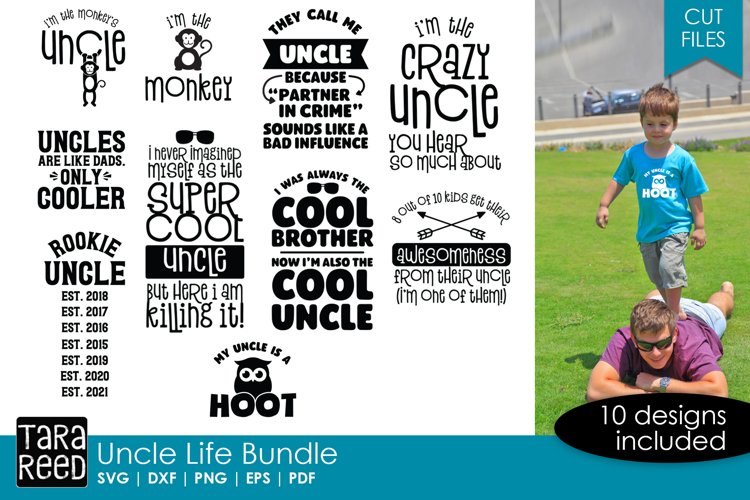 Uncle svg designs for crafters - 10 designs included