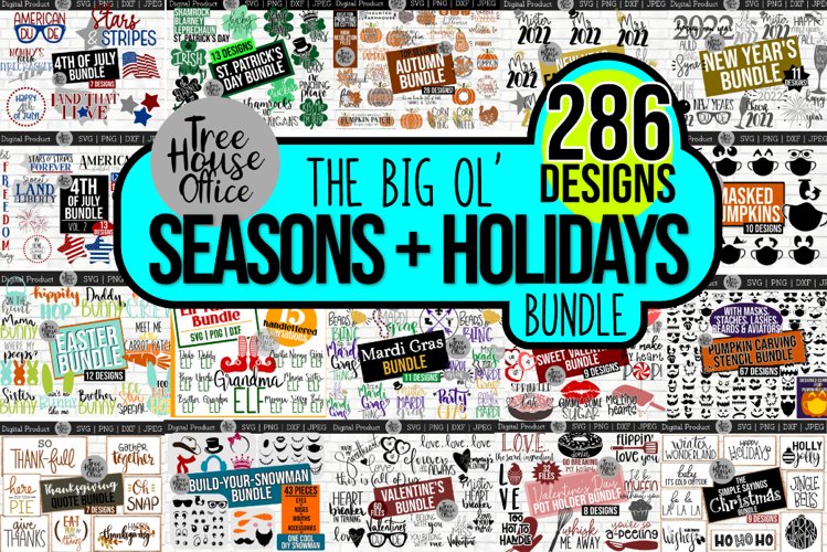 Seasons and Holidays Mega SVG Bundle, Seasonal SVG Bundle