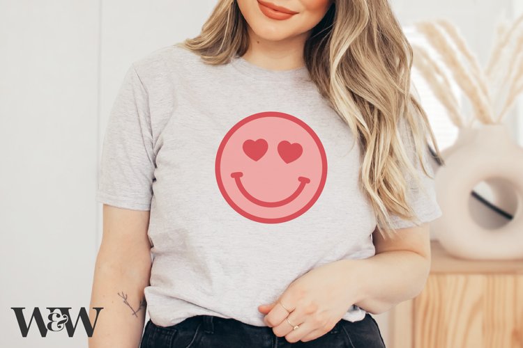 Boho Smiley Heart Eyes SVG | Valentine's Day SVG (1772148) | SVGs ...