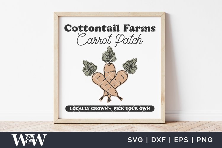 Carrot Patch Sign for Cricut & Silhouette