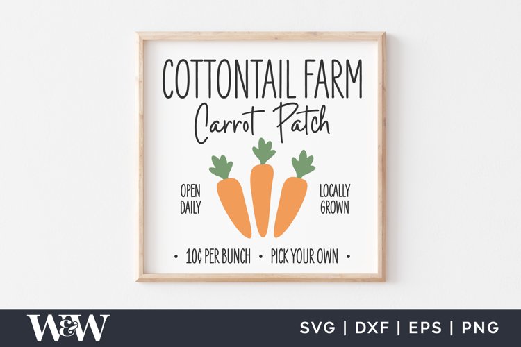 Carrot Patch Sign for Cricut & Silhouette