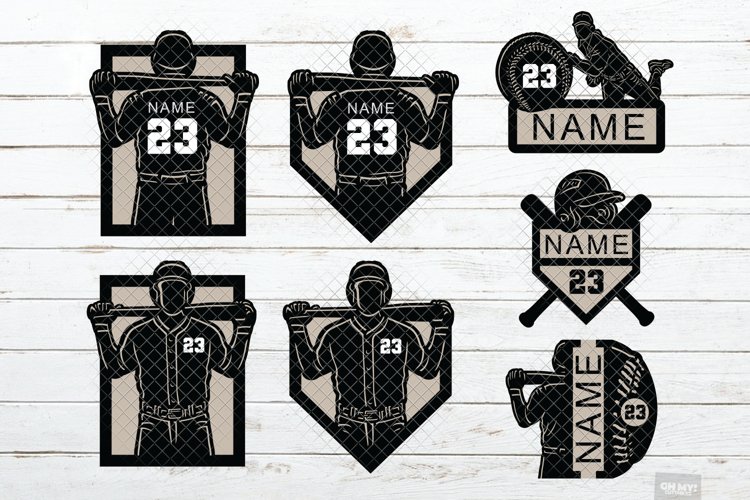 Baseball Signage SVG Personalized Laser Cut Template Bundle