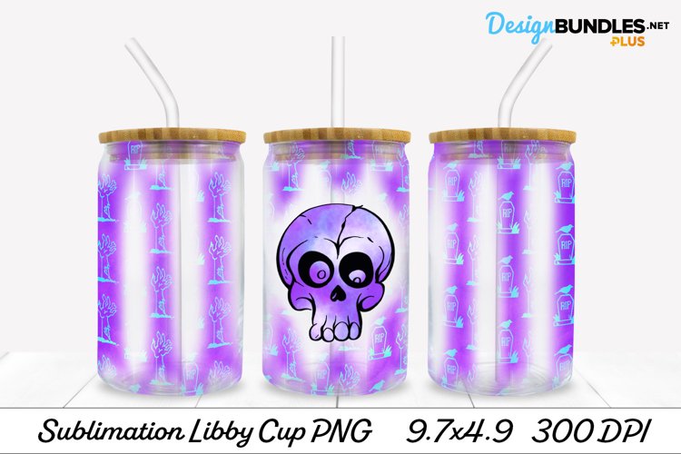 Purple Skull - Halloween Libby Sublimation PNG