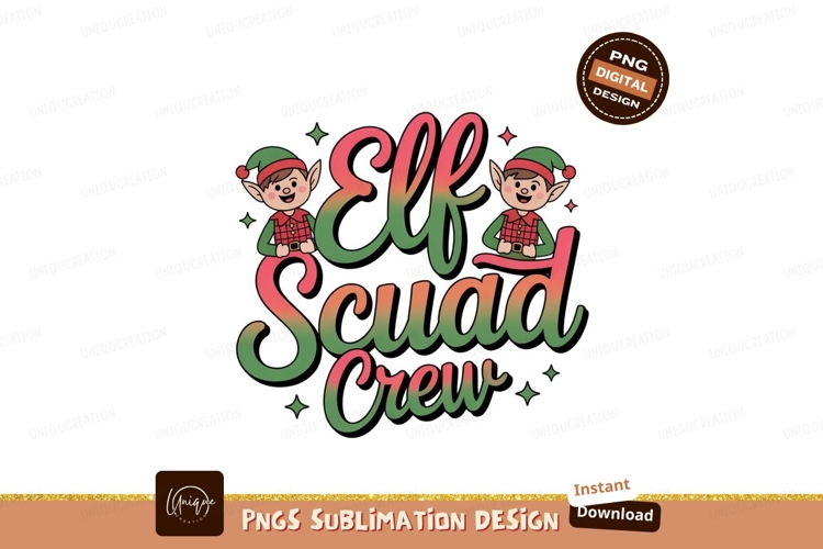 Elf Squad Crew Christmas Design holiday