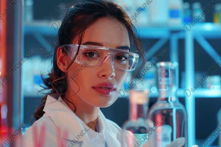 Lab Assistant Girl Background Wallpaper