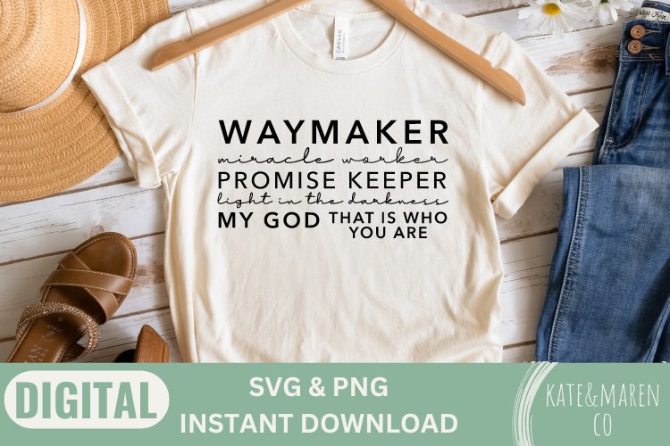 Waymaker SVG | Religious Quote SVG | Scripture SVG