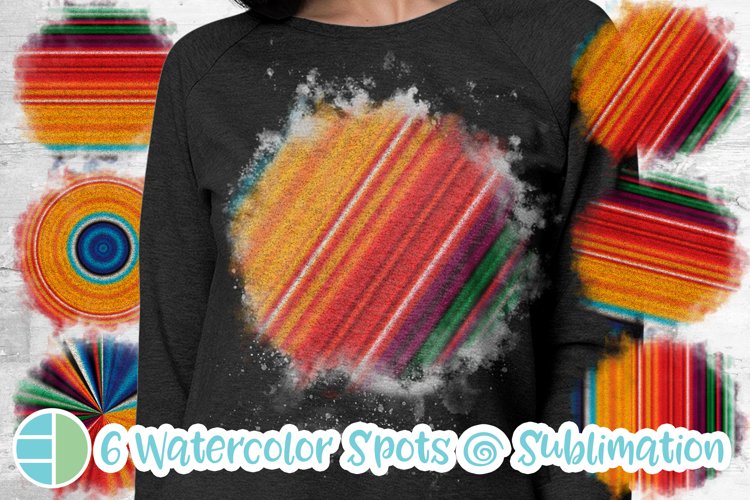 Serape Sublimation Bundle Bleach Effect Watercolor Templates