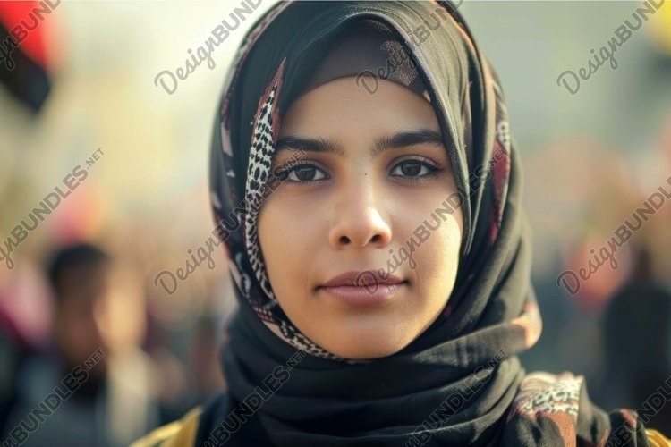 Portrait of a young woman in hijab