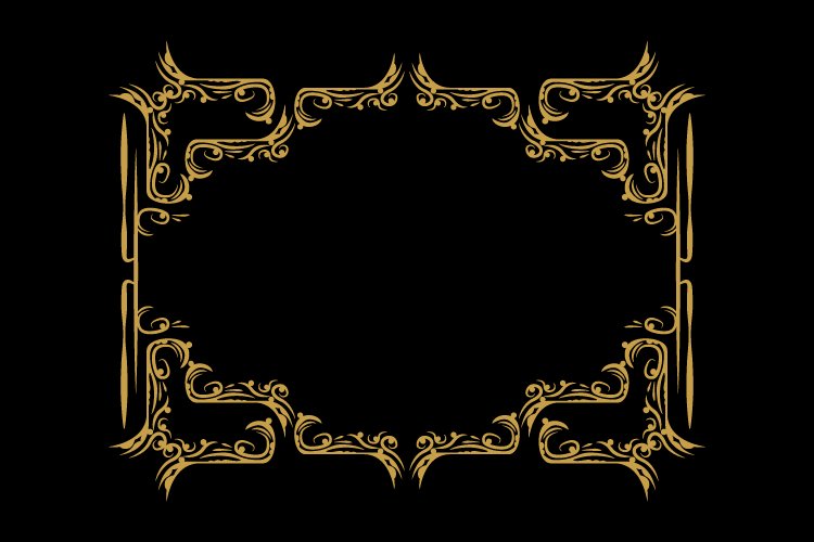 Decorative artistic ornamental floral frame design