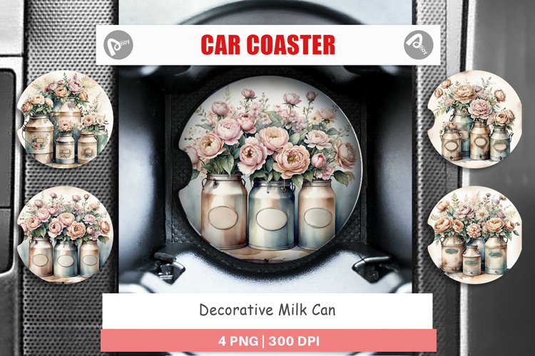 Car Coaster Decorative Milk Can (5173890)