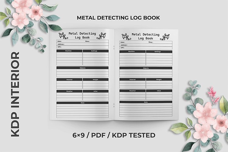 Metal Detecting Log Book KDP Interior (2083470)