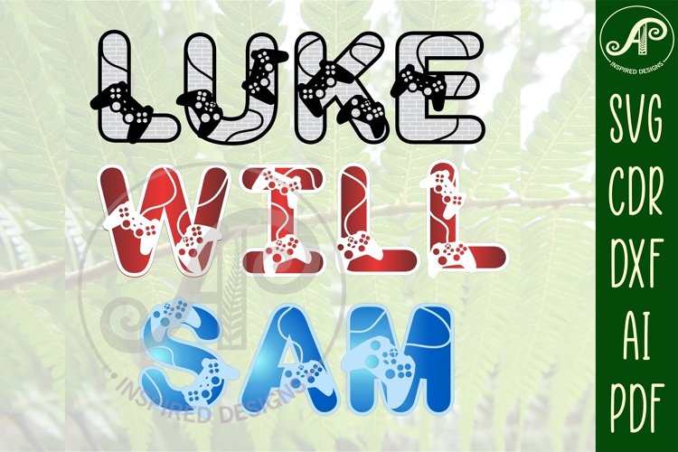 Gamer alphabet set. 2 layer letters. 44 letter