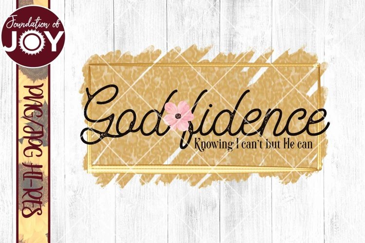 Godfidence png, Christian sublimation, Leopard print png