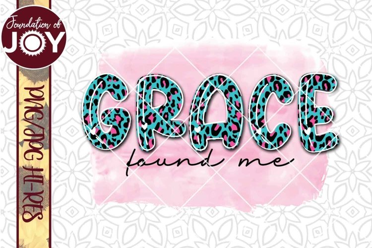 Grace found me sublimation, Christian sub, Leopard print