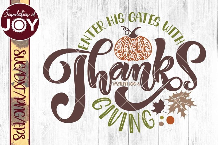 Thanksgiving Bible Verse svg, Religious fall svg