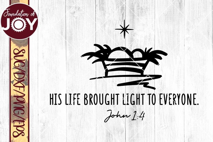 Nativity svg, Manger svg, Christmas svg, Bible Verse svg