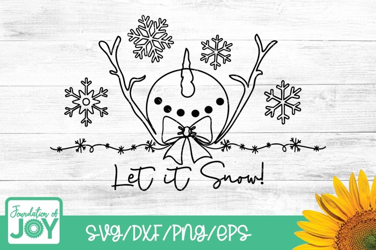 Let it snow, Snowman svg, Continuous Line art png