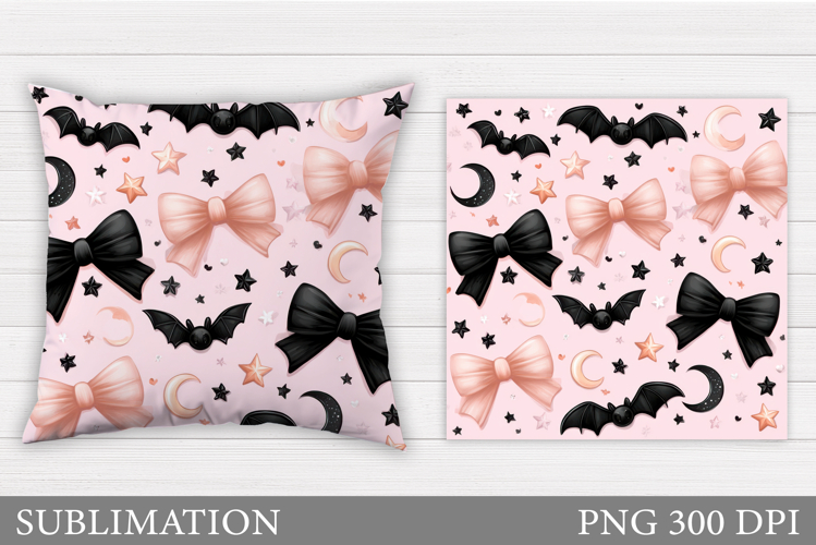 Halloween Bat Pillow Design. Halloween Sublimation (5949499)