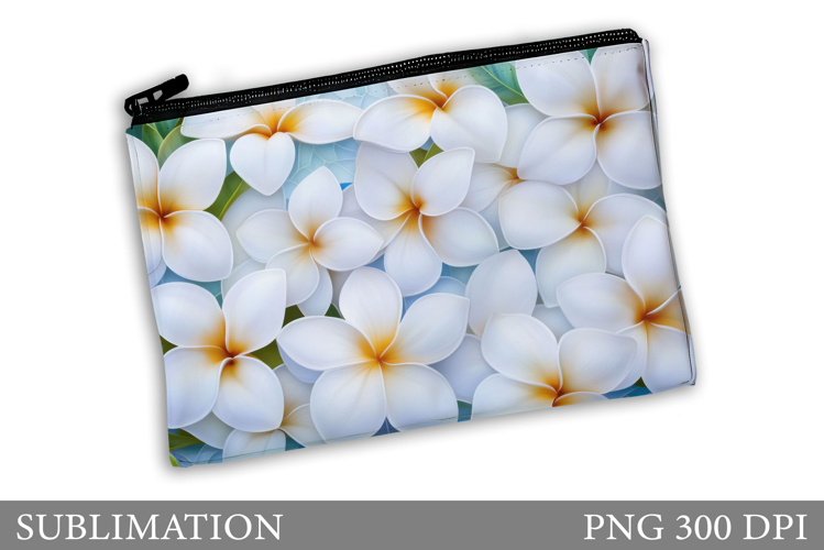 Tropical Flowers Makeup Bag . Floral Makeup Pouch (5789939)