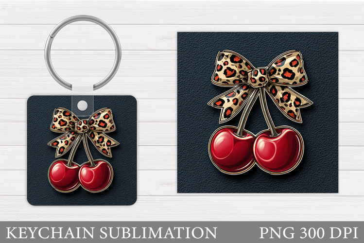 Cherry Keychain Design. Cherries Keychain (6596910)